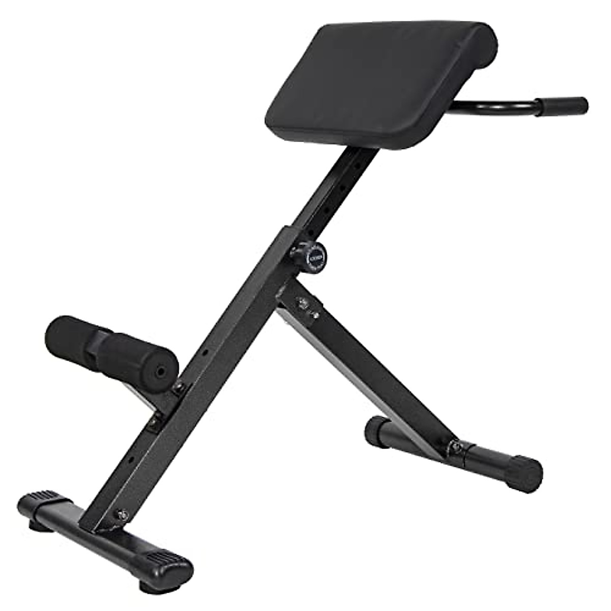 BalanceFrom Adjustable Roman Chair AB Back Hyperextension Bench with Handle, 300-Pound Capacity Black