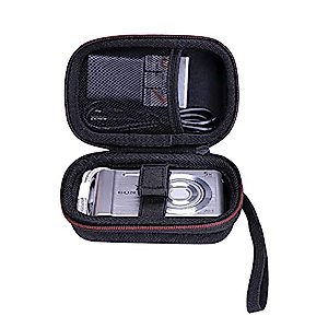L LTGEM Hard Carrying EVA Case for Canon PowerShot ELPH 360/180/190 Digital Camera or Sony DSCW800/Cyber-Shot DSCW810/DSCW830 Digital Camera (Black)