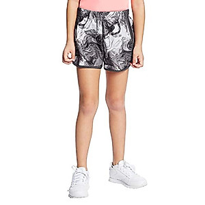 C9 Champion Girls' 2"" Woven Running Shorts, Multi Marble Gray, M, Big Kid