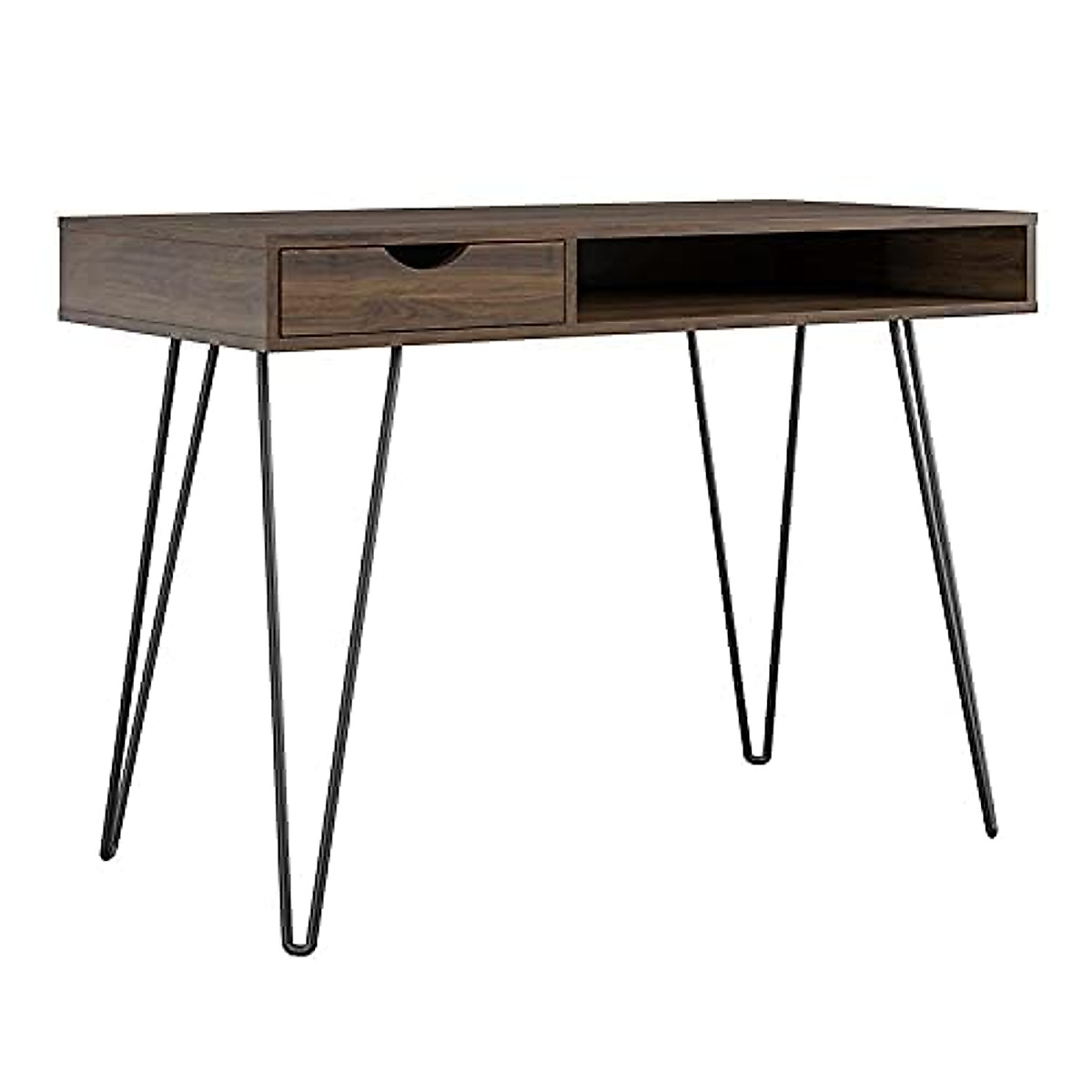 Novogratz Concord Computer Desk with Storage, Walnut