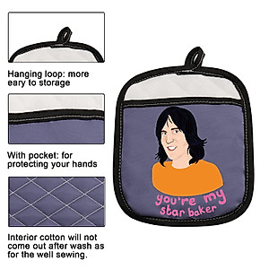 Baker Appreciation Gift for Friends Mom You are My Star Baker Oven Pads Pot Holder with Pocket (You're My Star Baker)
