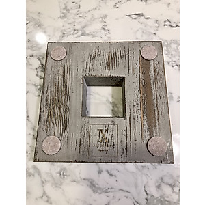 16" Solid Wood Coffee Mug Stand | Coffee Mug Tree | Coffee Mug Rack | Coffee Cup Holder | Adjustable / Removable Hooks | Holds 10 Mugs | Collapsible for Storage | Jewelry / Watch Organization (Gray)