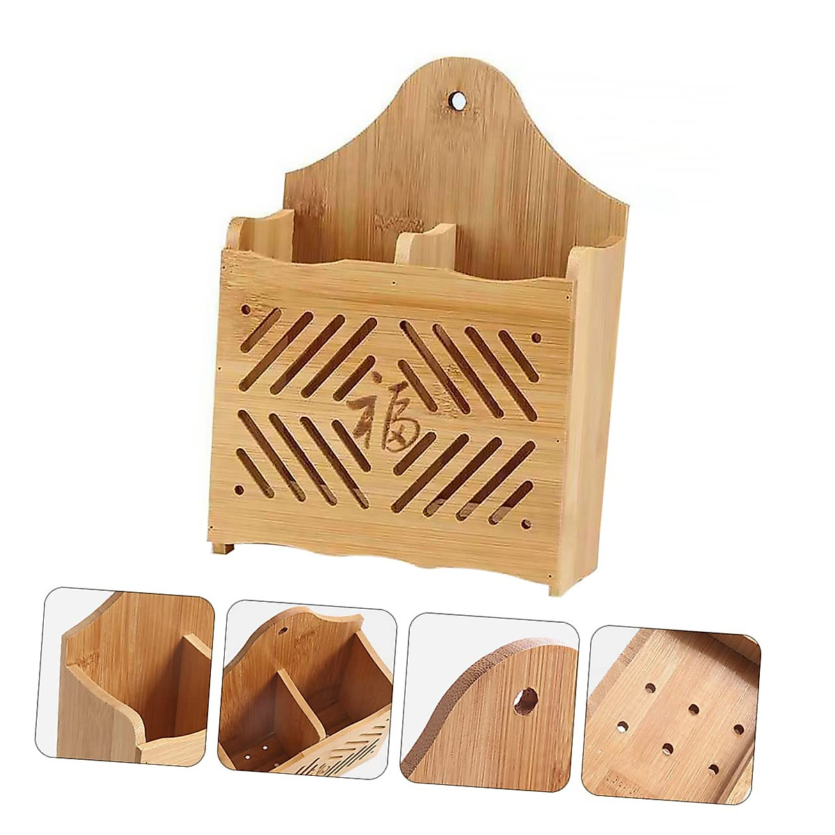 Uonlytech Bamboo Drying Rack Drain Chopsticks Holder Spoon Holder Spoons Silverware Kitchen Drainer Rack Silverware Holder Flatware Organizer Flatware Holder Fork 1pc