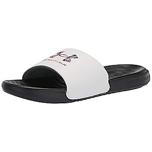 Under Armour Men's Ansa Graphic Logo, Black (001)/White, 9 M US