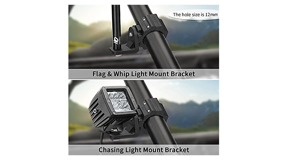 Heavy Duty UTV Flag Mounts – Fits 1.75-2" Roll Cages | ZIDIYORUO