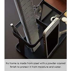 YAMAZAKI home 2300 Desk Bar-Wood & Steel Organizer, One Size, Black