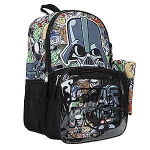 Star Wars 5-Piece Set: 16" Backpack, Lunchbox, Utility Case, Rubber Keychain, and Carabiner
