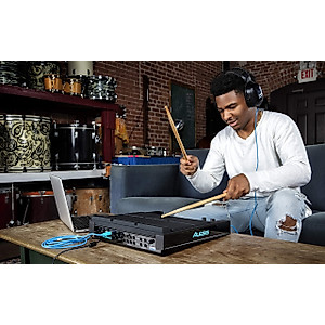 Alesis Strike Multipad - 9-Pad Percussion Instrument with Sampler, Looper, 2 Ins and Outs, Soundcard, Sample Loading via USB Thumb Drives and 4.3-Inch Display,Black