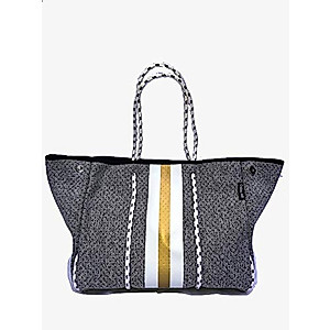 Dallas Hill Designs Large Tote Bag for Women | Neoprene Shoulder Purse | Travel, Beach, Gym Handbag | Extra Pouch