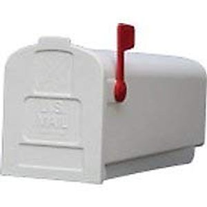 Solar Group PL10W Plastic Rural White Mailbox