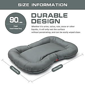 safbuyoon Dog Bed, Dog Crate Mat, Pet Bed Mat for Lage Dog, Non-Slip, Washable, Warm and Soft PP motton Pet Mat for Indoor, Crate, Travel (Large)