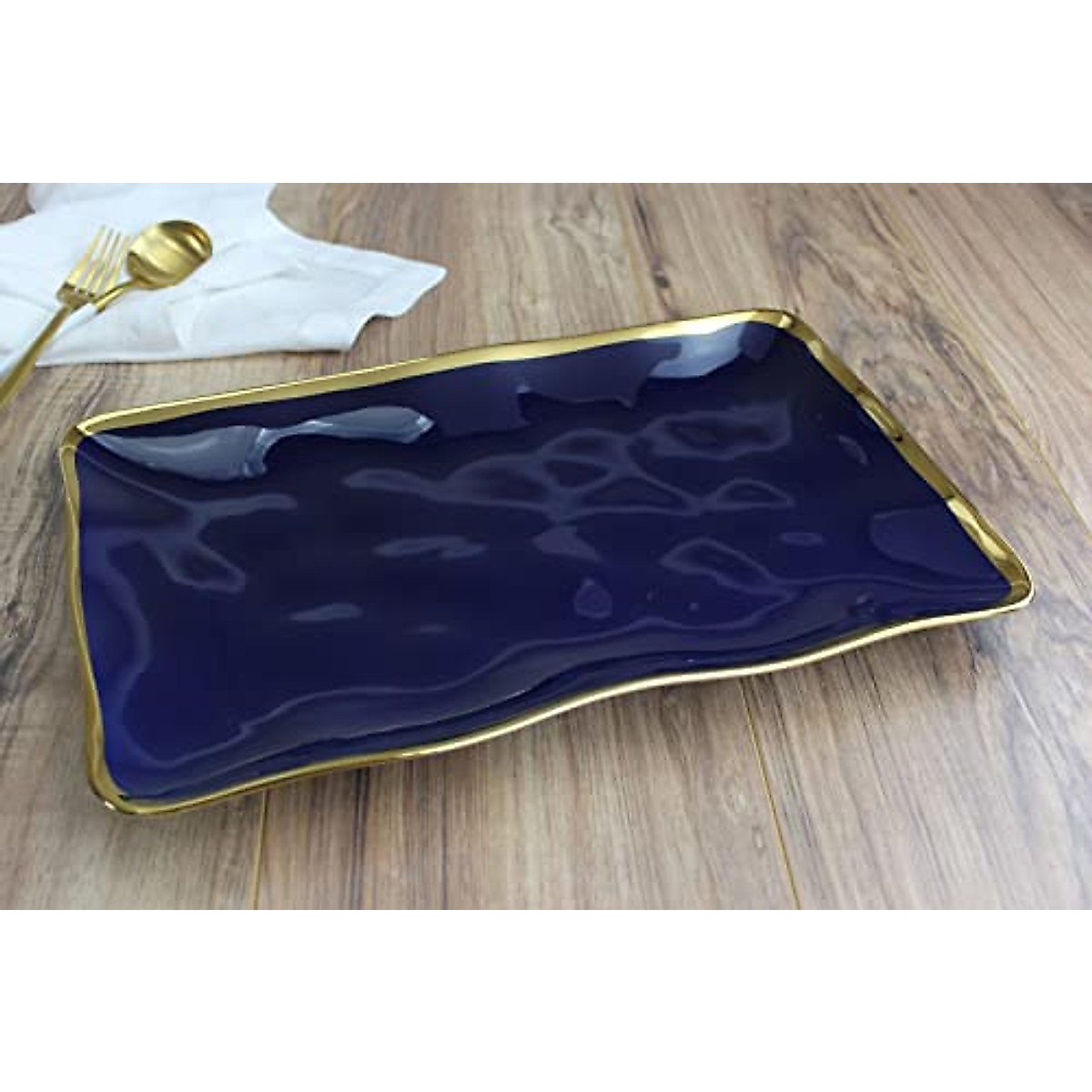 Pampa Bay Thin and Blue Rectangular Platter