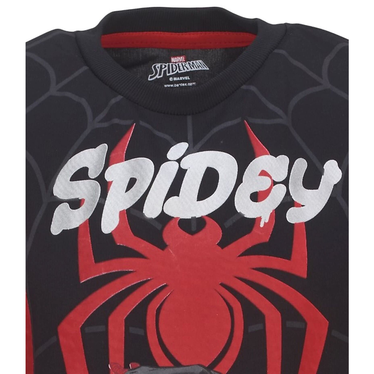 Marvel Avengers Spider-Man Miles Morales Little Boys Athletic T-Shirt Mesh Shorts Set Black 7