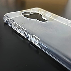 Ytaland for Nokia 1.4 Case, with 2 x Tempered Glass Screen Protector. Crystal Clear Silicone Shockproof TPU Bumper Protective Phone Case Cover