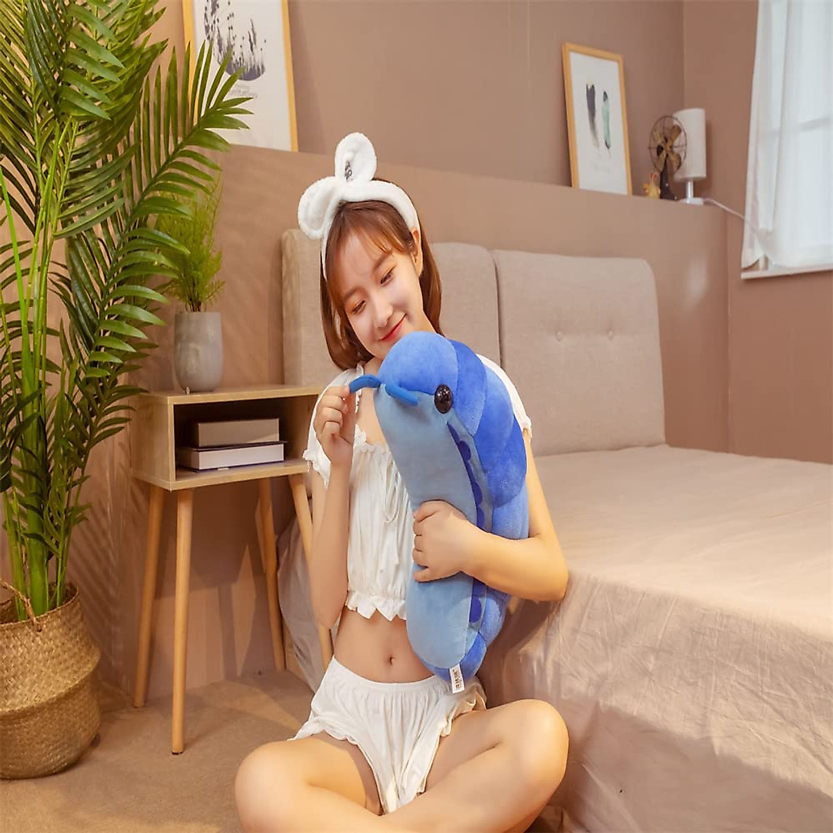 pangcangshu Likelike Insect Plush Toys Pill Bug Stuffed Soft Animals Pillow Back Cushion Insect Doll Kids Toys Girls Boys Gift (Gray,50cm/19inch)