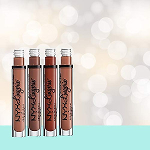 NYX PROFESSIONAL MAKEUP Lip Lingerie Matte Liquid Lipstick - Exotic, Warm Mahogany Red