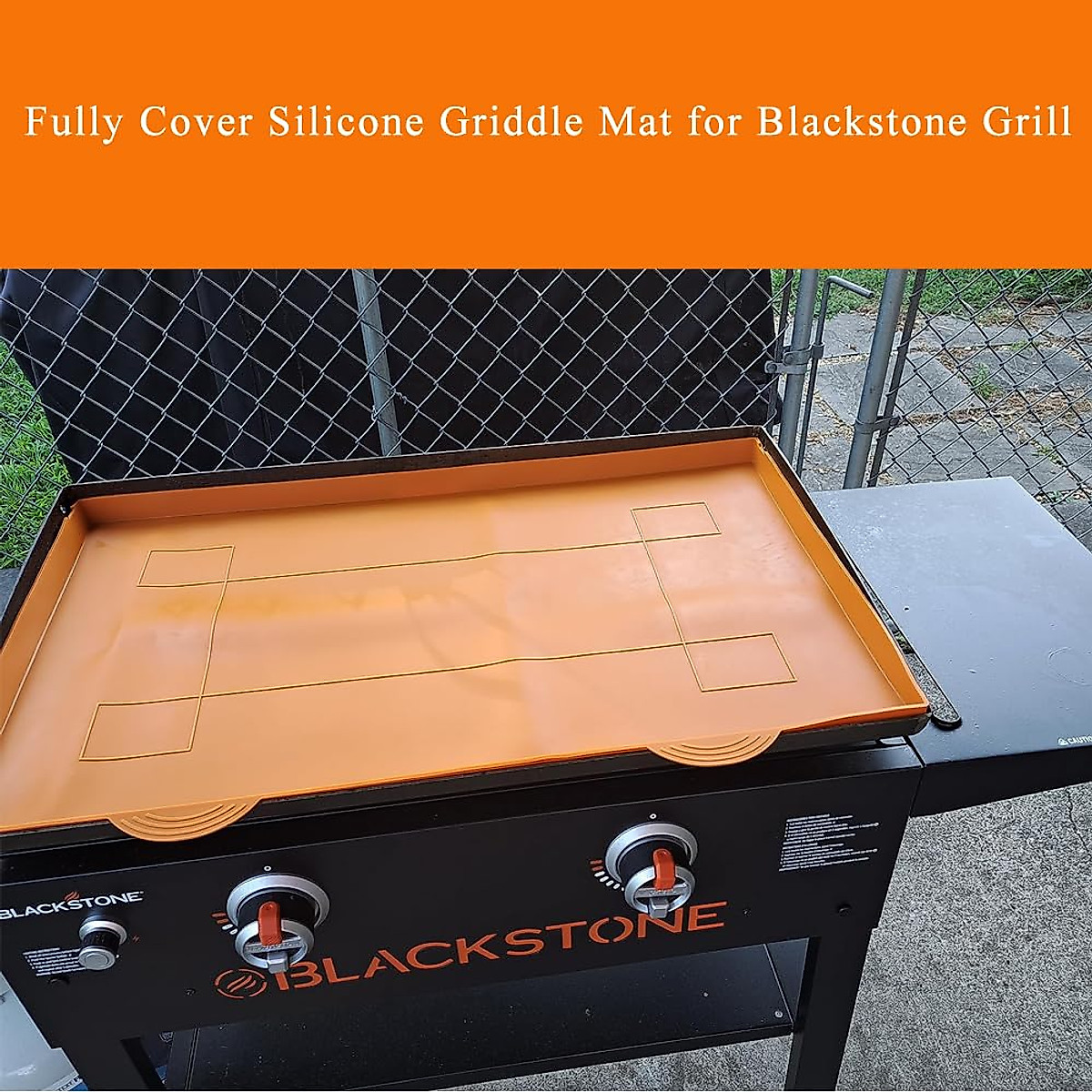28" Food Grade Silicone Griddle Mat for Blackstone Accessories, Heavy Duty 2.2 LB Grill Mat, Reusable Griddle Cover for Blackstone Protect Your Griddle from Insects Rust (NOT for Pro & XL Series)