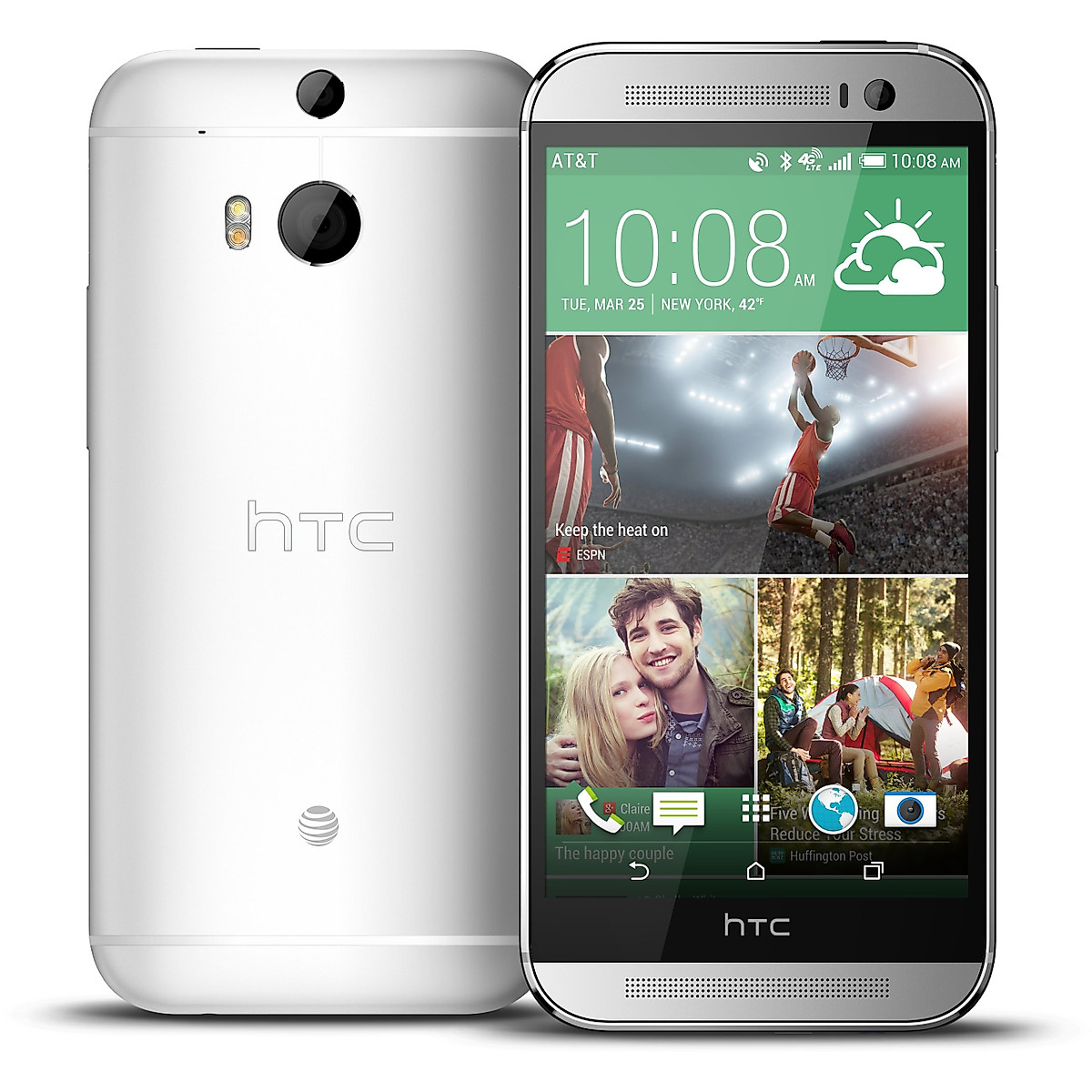 HTC One M8, Glacial Silver 32GB (AT&T)