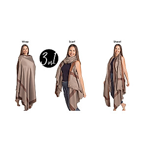 Om Shanti Crafts Meditation Shawl or Meditation Blanket, Wool Shawl/Wrap, Oversize Scarf/Stole. Indian Blanket. Unisex