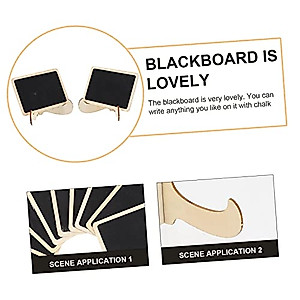 STOBOK 10pcs Message Board para Mesa De Desktop Blackboards Wooden Message Board Wedding Chalk Signs Wooden Blackboard Wedding Adornment Mini Blackboard Wooden Easel