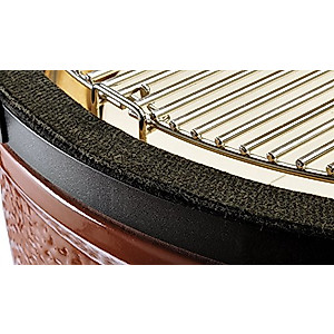 Kamado Joe BJ24RH Big Joe I 24-inch Charcoal Grill with Cart and Side Shelves, Blaze Red