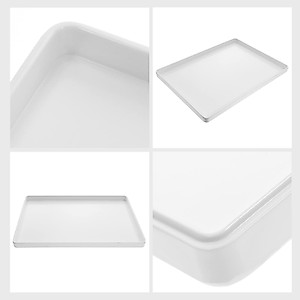 Zerodeko Dessert Trays Rectangular Tray White Melamine Design Board Snack Dessert Tray
