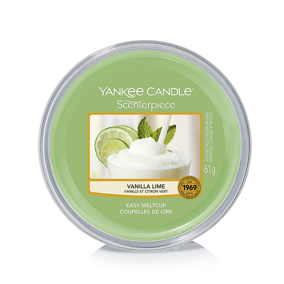 Yankee Candle 5038580067835 Melt Cup Scenterpiece Vanilla Lime YMCVL, one Size, 61 gram