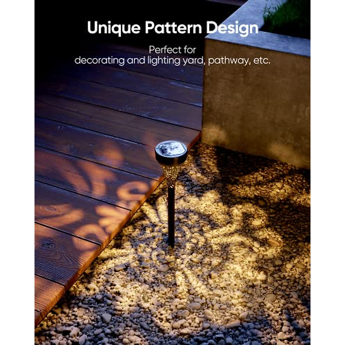 JACKYLED Solar Pathway Lights Outdoor, 6 Pack Solar Walkway Lights Outdoor Waterproof LED Garden Decorative Lighting Landscape Path Lights for Patio Sidewalk Yard Lawn Driveway Backyard, Warm White