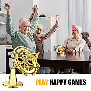 meekoo 2 Packs Gyroscope Toys Metal Anti Gravity Gyroscope Colorful Precision Top Gyroscope for Christmas Educational Gifts(Gold)