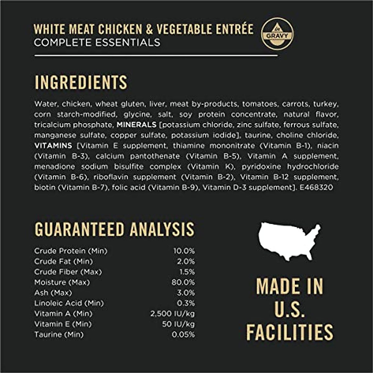 Purina Pro Plan Gravy, High Protein Wet Cat Food Variety Pack, Complete Essentials Chicken and Turkey Favorites - (24) 3 oz. Cans