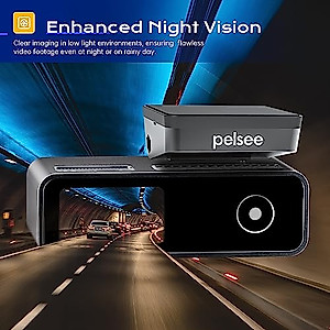 Pelsee P1 Duo Dash Cam Front and Rear, 4K Single Front Dash Camera, 2K/1080P Dual Car Camera for Cars, Built-in Wi-Fi,1.5” IPS Display Mini Dashcam,Night Vision,Voice Control,24H Parking Mode,G-Sensor