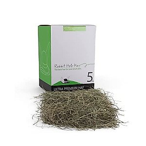 Rabbit Hole Hay Ultra Premium, Hand Packed Mountain Grass for Your Small Pet Rabbit, Chinchilla, or Guinea Pig (5lb)