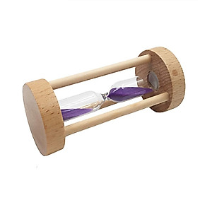 Milisten Kids Sand Timer 3 Glass Sand Purple Office Timing Sand Hourglass