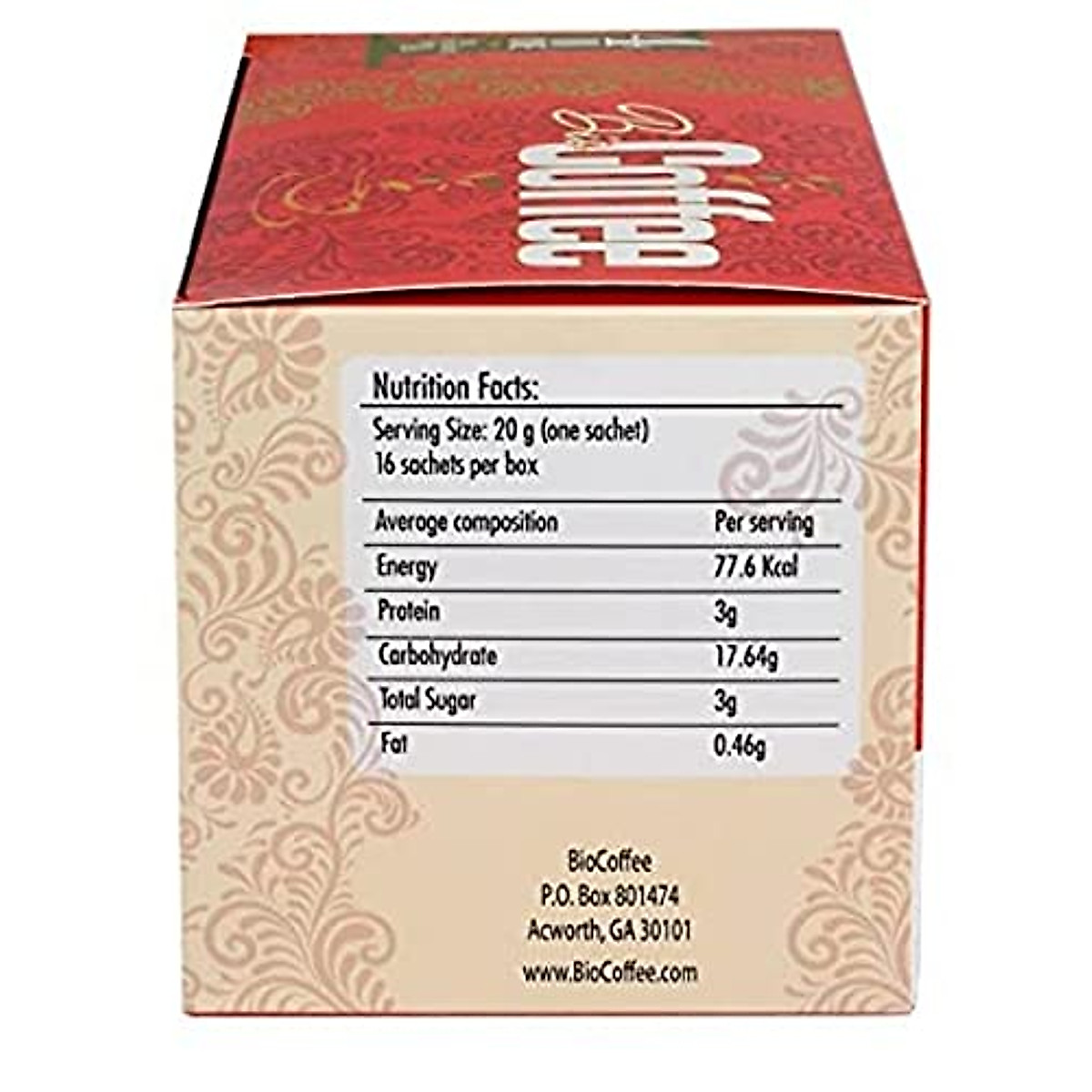 Bio Coffee- First Organic Instant Non-dairy Alkaline Coffee (1 Box)