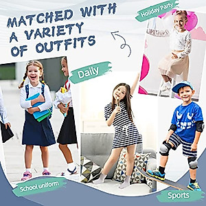 Kids Girls Boys Classics Athletic Cotton Soft Breathable School Uniform Seamless Crew Socks (10 Pairs White, 9-12 Years)