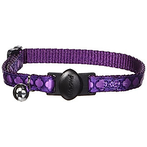 Petmate 11407 Cat Pet Collar, 3/8 by 8 to 12-Inch, Arabesque Purple