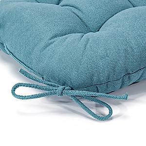 JAMPAYANG Chair Cushion, 4 Pack Chair Cushions for Dining Chairs, Chair Pads and Mat with Ties for Indoor Kitchen Seat and Desk (4 Count - 17 x 16 in, Teal)