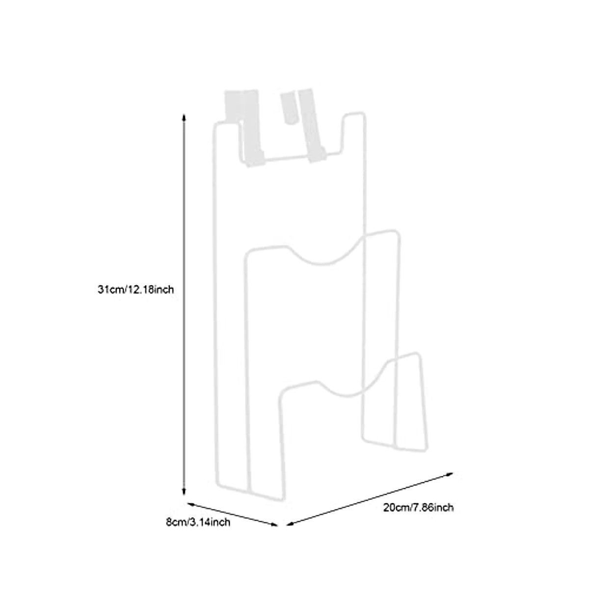 Luxshiny Cabinet Organizer Wall Mount Pot Lid Rack Punch Free Stainless Steel Hanging Cutting Board Pot Lid Holder Cabinet Door Pot Lid Organizer Pan Cover Rack Hanger for Kitchen White Shelf Bracket