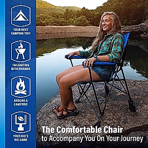 Kijaro Rok-it, Rocking Camp Chair - Enjoy The Outdoors with a Rocker Camp Chair - Multipurpose Portable Rocking Chair, Folding Chair, Lawn Chair, and Sports Chair - Hallett Peak Gray