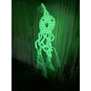 Moon Waves Glow in The Dark Yarn for Crochet Fluorescent Luminous Scrubby Thread Knitting Shining Glowing Yarn for Crocheting Weaving (Grey)