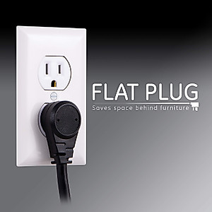 GE 5-Outlet Surge Protector Power Strip, 2 USB Ports, 4 ft Long Extension Cord, Flat Plug, Extra Wide Adapter Spaced Outlet, Slide-to-Close Safety Outlets, 300 Joules, Brushed Nickel, 25428