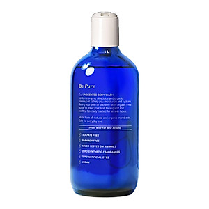 Certified Organic Unscented Body Wash by Be-One - Sensitive Skin - Moisturizing - Paraben & Sulfate Free - Vegan - All Natural - Soap - For Men & Women - Eczema - Gentle - Made in USA
