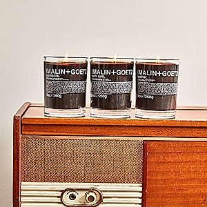 Malin + Goetz Leather Candle – Artisanal Leather Goods Aroma Fragrance, Natural Wax Blend, Modern & Traditional Scent, Vegan & Cruelty Free, Cotton Wick, Lasts 60 Hours