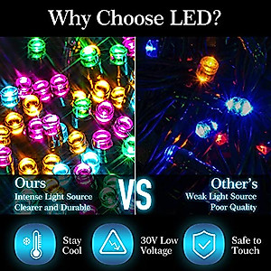 Areker 1000LED Christmas Lights Outdoor, 328ft Christmas Tree String Lights with Timer Function 8 Modes, Multicolor Christmas String Lights Plug in for Christmas Tree Party Wedding Halloween Garden