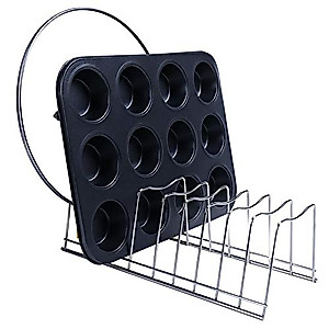 WenZBros Kitchen Pot Rack Lid Holder Organizer, Rest Cutting Boards, Bakeware, Baking Sheet, Stainless Steel