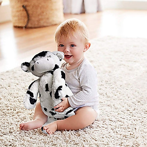 LotFancy Cow Stuffed Animals, 16 inch Tubbie Wubbie Soft Plush Cow for Babies, Farm Animal Toy Birthday for Boys Girls, White and Black, Kids Room Decoration