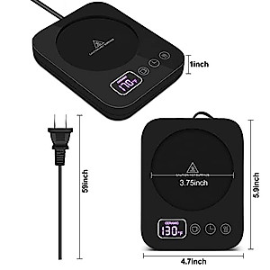 Coffee Mug Warmer - Cup Warmer for Desk Candle Warmer Automatic Shut Off, Smart Beverage Warmer with 3 Temperature Settings Touch Switch for Coffee, Water, Milk, Tea, Safely Use for Office/Home