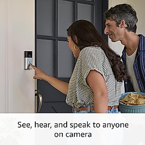All-new Ring Battery Doorbell, Head-to-Toe Video, Live View with Two-Way Talk, and Motion Detection & Alerts (2024 release), Satin Nickel