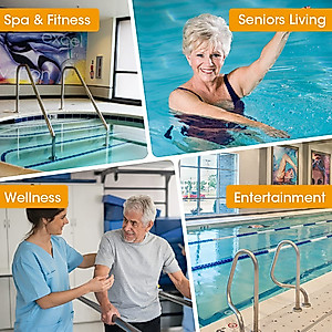 Generic Pool Handrail Cover, 5 Feet, Neoprene, Blue, Textured, Safety Grip Sleeve for Swimming Pools Inground Ladder Hand Rail Railing Grips