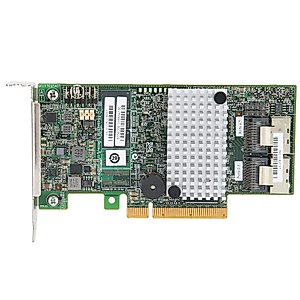 ASHATA SAS Controller Card, 8-Port SATA+SAS Ports Expansion Card, 9267-8i 2208 6Gb/s 512MB PCI-E 2.0 8Port SATA/SAS RAID0/1/10 Controller Card Low Baffle
